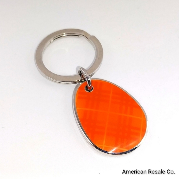 Burberry | Accessories | Vintage Burberry Nova Check Oval Orange Silver ...